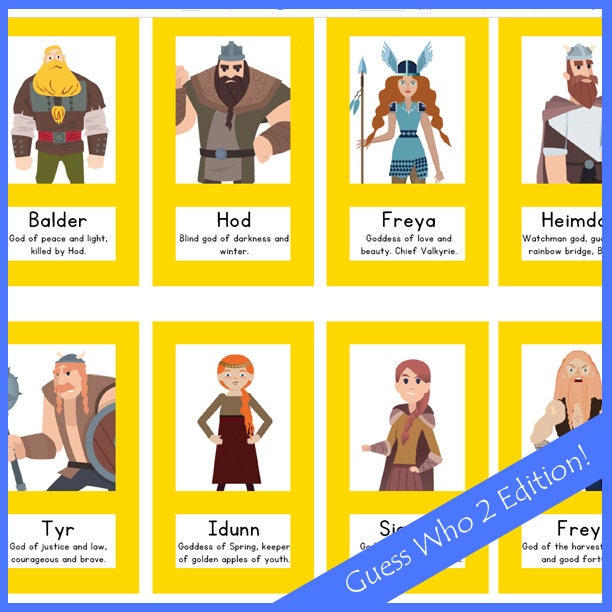 Norse Mythology Guess Who! (new Edition) - Etsy