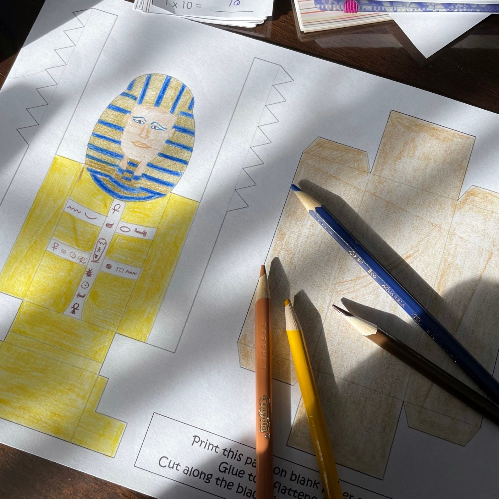 Ancient Egypt Sarcophagus Box - Print and Make - Etsy