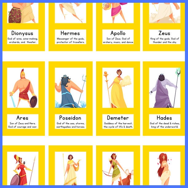 Ancient Greek Mythology Guess Who Cards classic Edition - Etsy Canada