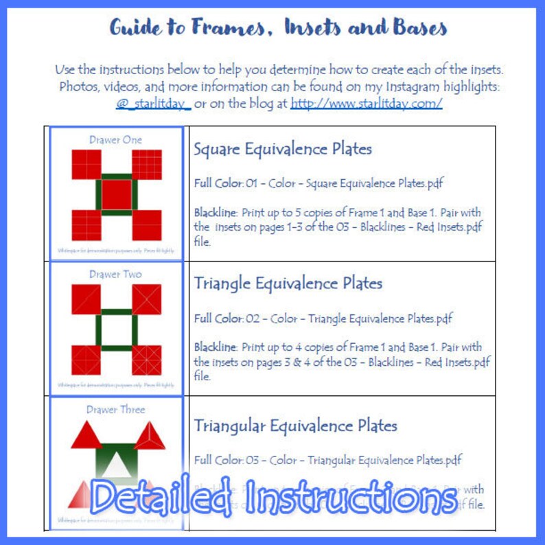 Montessori Equivalence Frames Printable Edition - Etsy