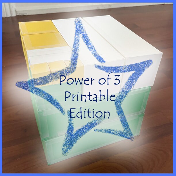 Montessori Power of 3 Cube - Printable Edition - Etsy