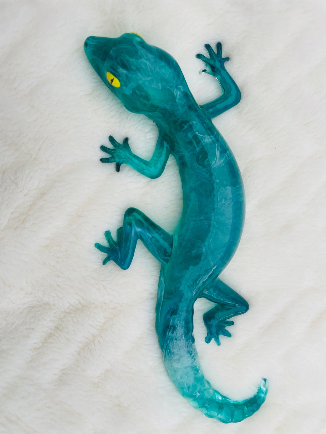 Resin Lizard Figurine, Gecko, Lizard Decoration, Gift for Boy, Reptile ...