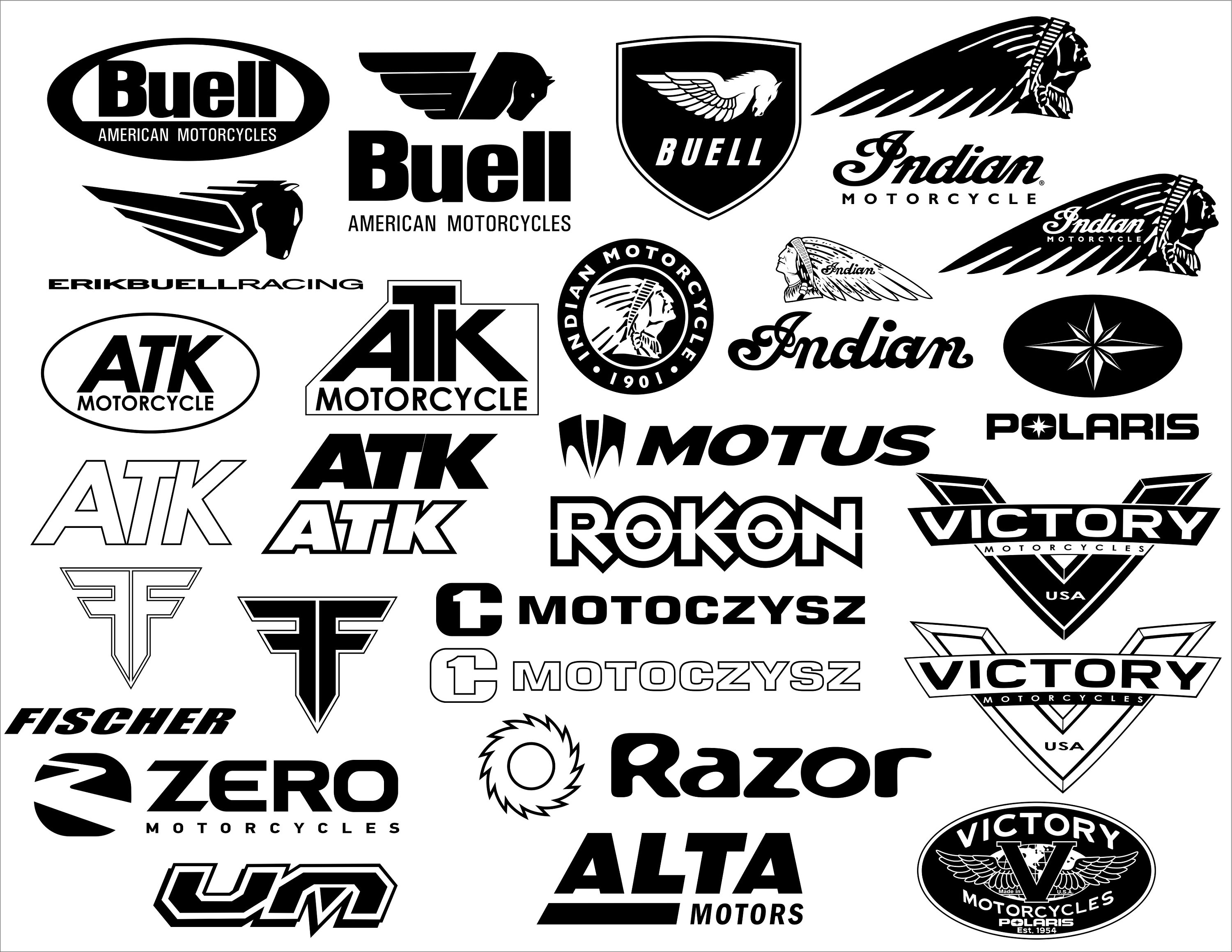 Motorrad Welt Logo SVG Bundle. Moto Bikes Marken Vektor | Etsy