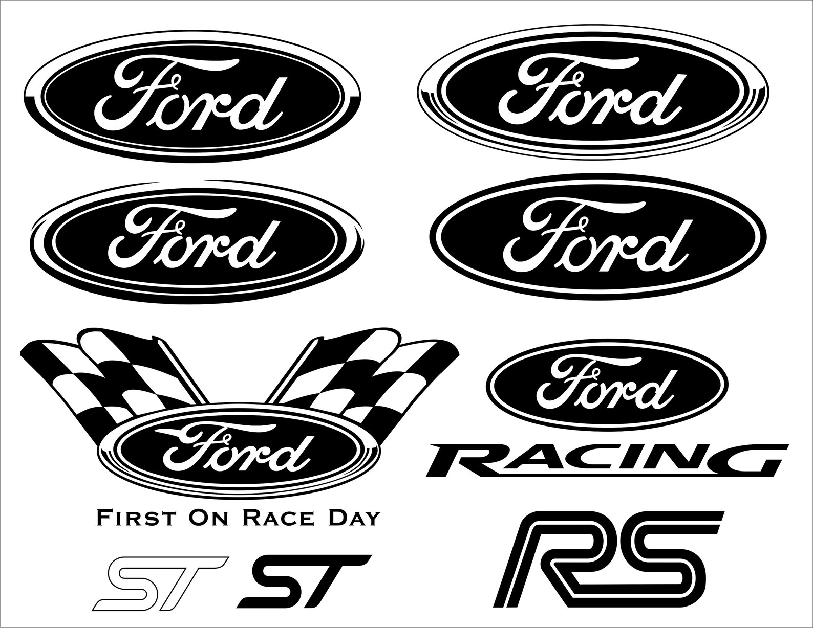 Ford Motor logo SVG Bundle. Car emblem vector clipart | Etsy
