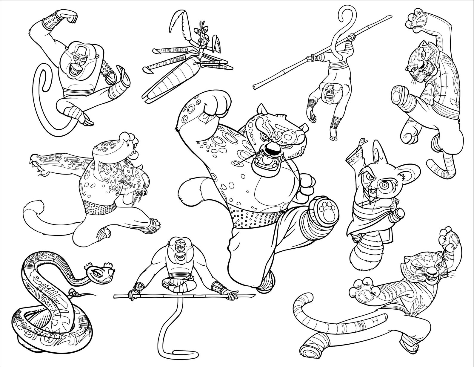 Kung Fu Panda SVG Bundle. Cartoon vector clipart collection. | Etsy