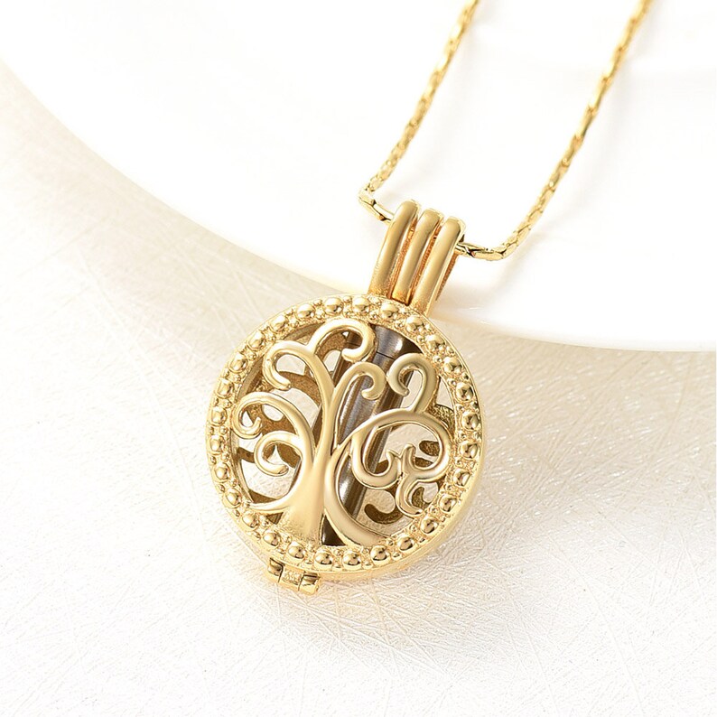 Urn Necklace Tree of Life Cremation Keepsake Mini Jewelry for Ashes or ...