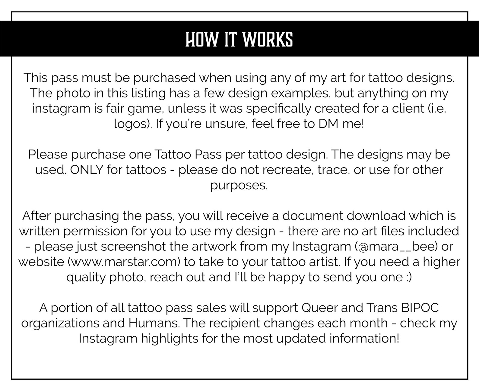 Tattoo Pass - Etsy