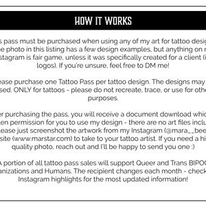 Tattoo Pass - Etsy