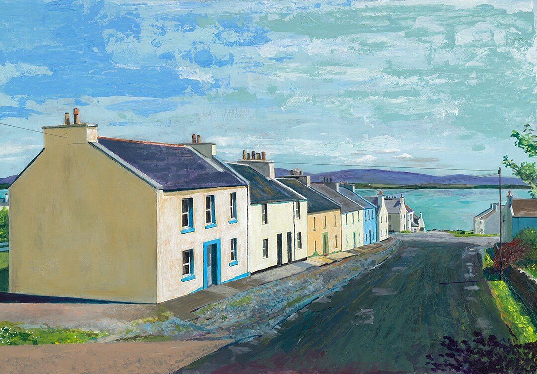School Street, Port Charlotte, Islay - Looking Across to the Argyll ...