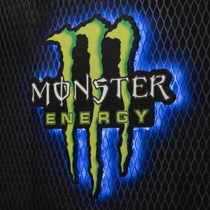 monster logo light