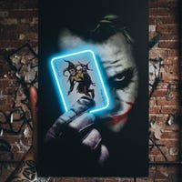 Edge Lit Jester LED Sign: Joker Night Light, Wall Decor - Etsy