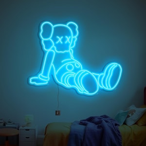 Kaws Neon Sign, Kaws Light up Sign, Kaws Led Light, Anime Neon Sign ...