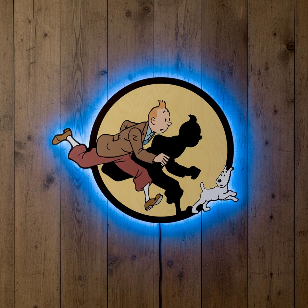 Tintin LED Poster,the Adventures of Tintin Poster,comic Book Art,comic ...