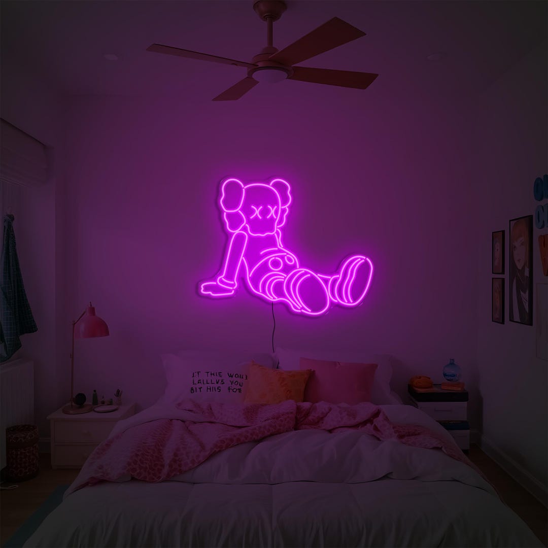 Kaws Neon Sign, Kaws Light up Sign, Kaws Led Light, Anime Neon Sign ...