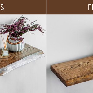 Live Edge Shelf Floating,rustic Wood Shelves,single Shelf,wood Shelves ...