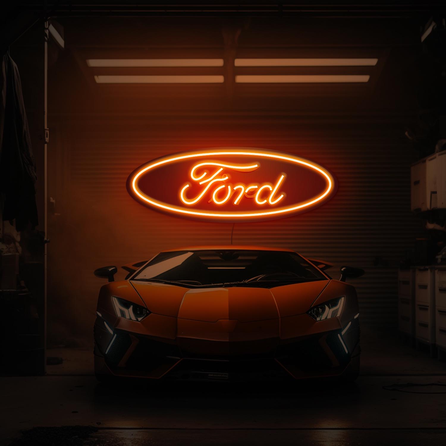 Ford Neon Sign, Ford Led Sign, Ford Logo Sign, Garage Neon Sign, Car ...