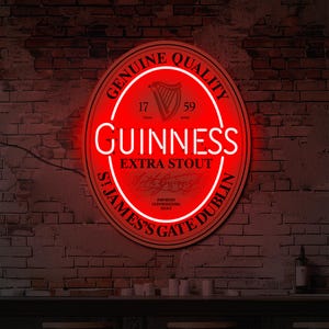 Guinness Neon Sign, Guinness Led Sign, Guinness Light up Sign, Guinness ...