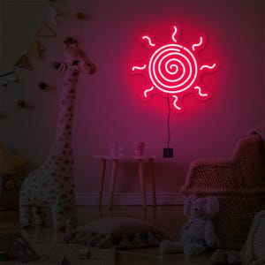 Sun Neon Sign, Sun Led Sign, Sun Light up Sign, Kids Room Neon Sign ...