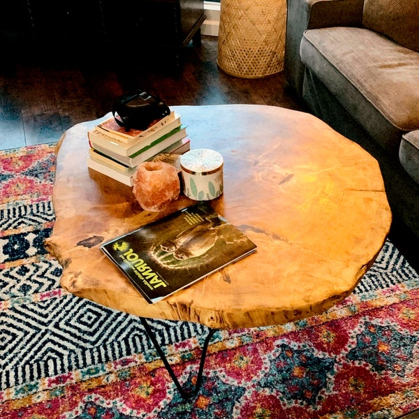Raw Wood Coffee Table - Etsy