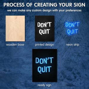 Dont Quit Neon Sign, Quote Neon Sign, Inspirational Neon Sign ...