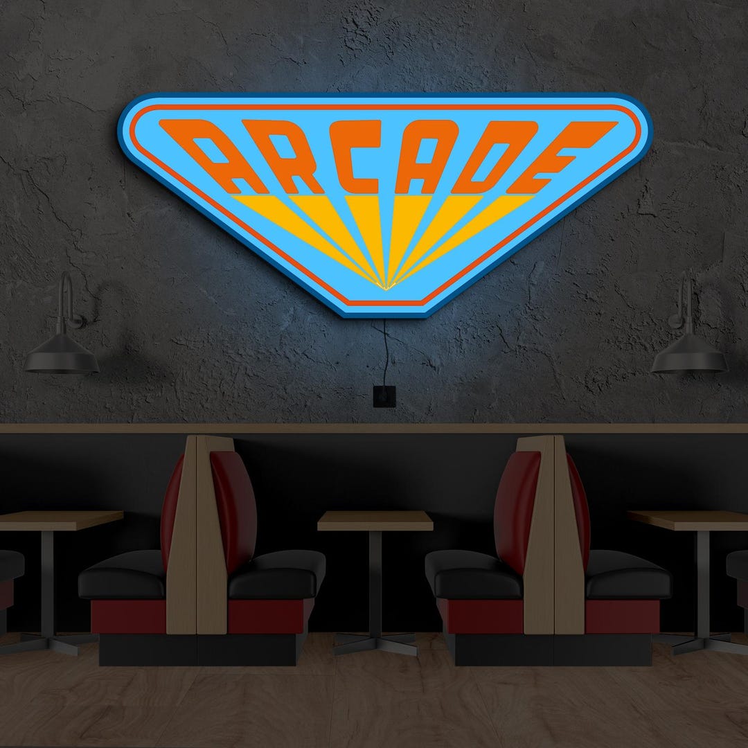 Arcade Led Sign,arcade Neon Sign,arcade Wall Art Light,retro Arcade ...