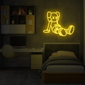 Kaws Neon Sign, Kaws Light up Sign, Kaws Led Light, Anime Neon Sign ...