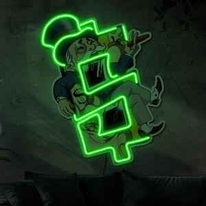 Monopoly Man Neon Sign, Dollar Neon Sign, Money Neon Sign, Monopoly Pop ...