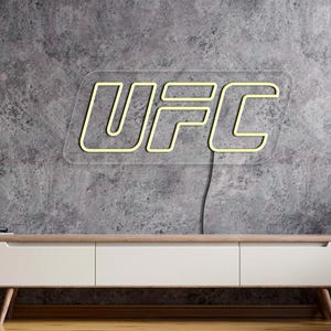 Ufc Neon Sign, Ufc Led Sign, Ufc Logo Sign, Ufc Light up Sign, Boxing ...