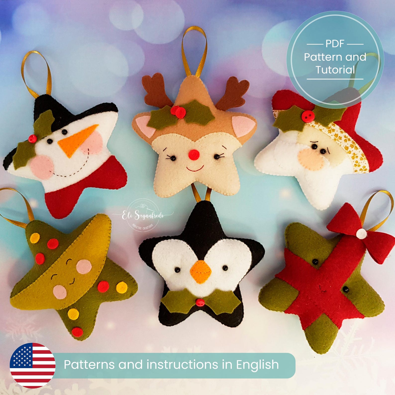 Pattern & Tutorial Diy PDF | Classics Christmas Star Pattern | Christmas Ornaments Pattern ...
