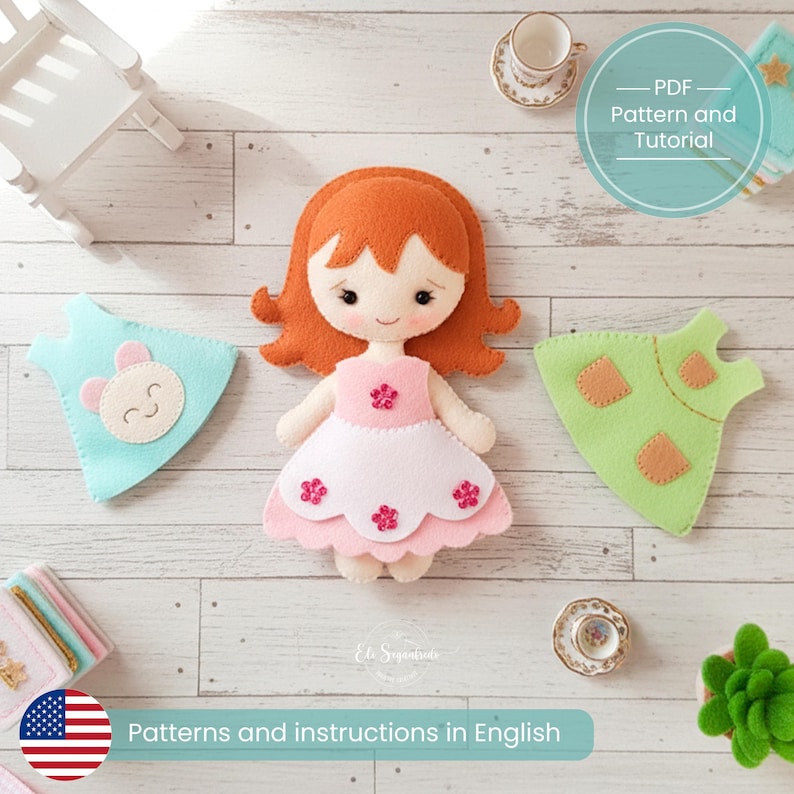 Quiet Book Pattern PDF | Mini Dollhouse Felt Busy Book | Doll With ...