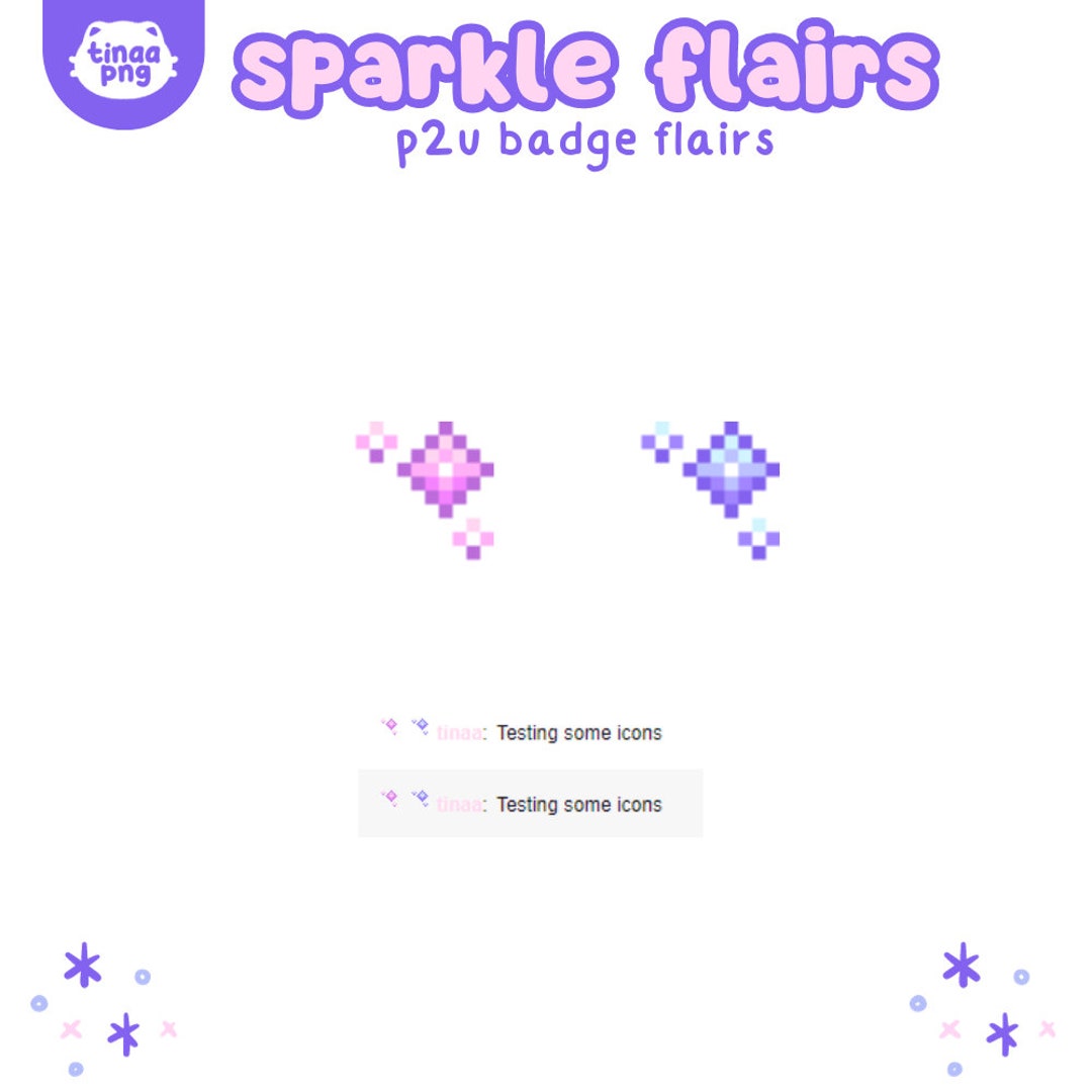 P2U Sparkle Badge Flairs - Etsy