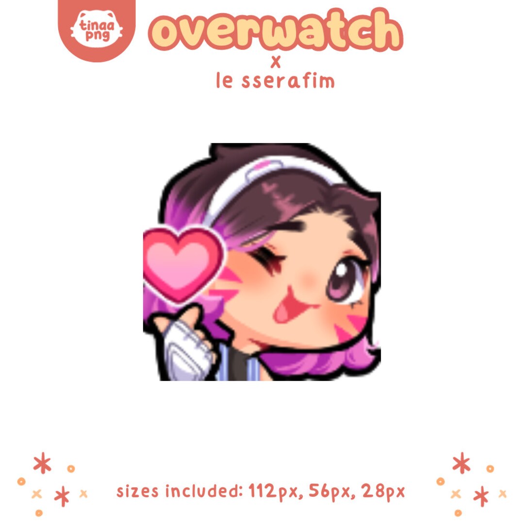 P2U DVA Overwatch X Le Sserafim Emote - Twitch, Discord, Youtube ...