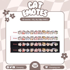 P2U Tabby Cat Emotes (10 Pack) - Twitch, Discord, Youtube, Streaming - Etsy
