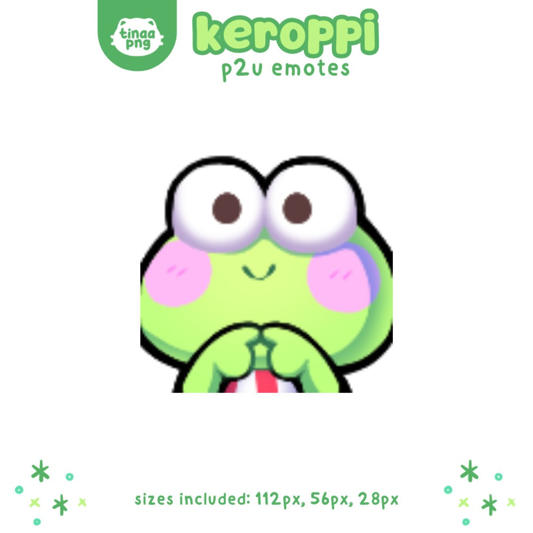 P2U Cute Kero Frog SHY Emote - Twitch, Discord, Youtube, Streaming - Etsy