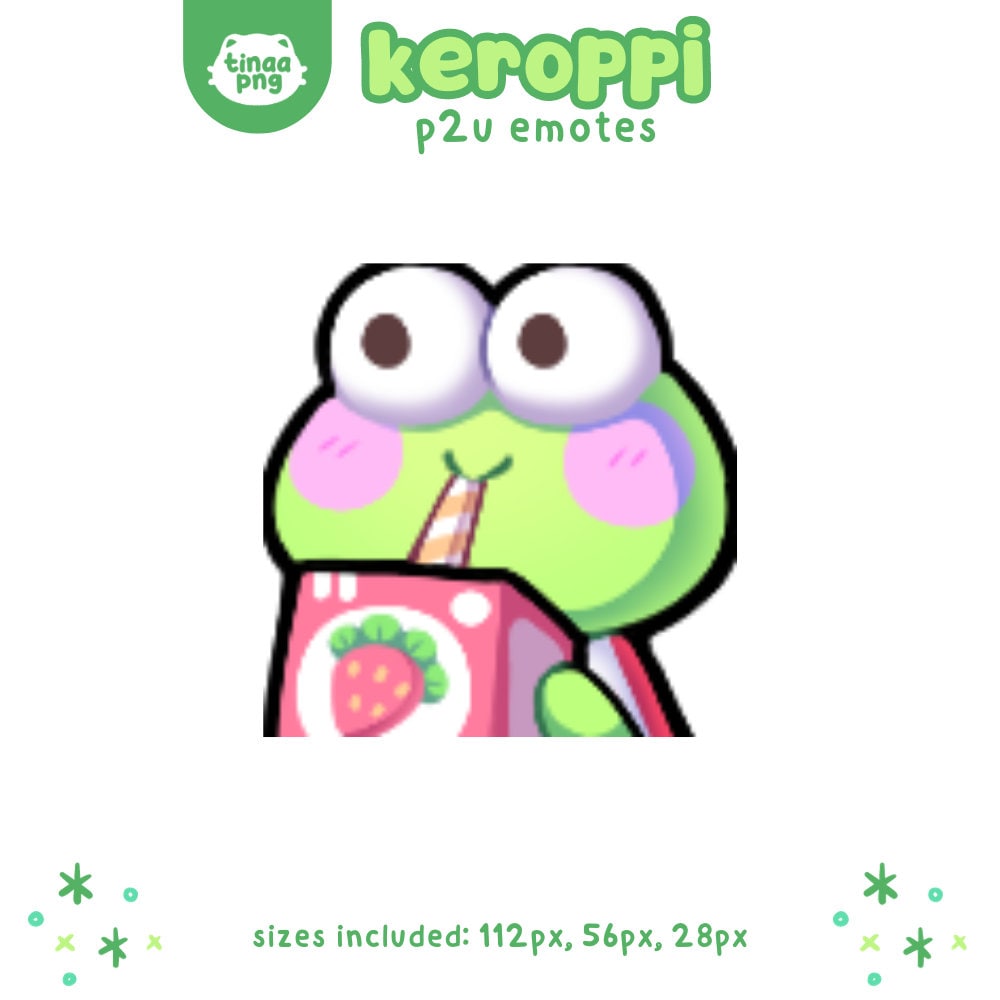 P2U Cute Kero Frog SIP Emote - Twitch, Discord, Youtube, Streaming - Etsy