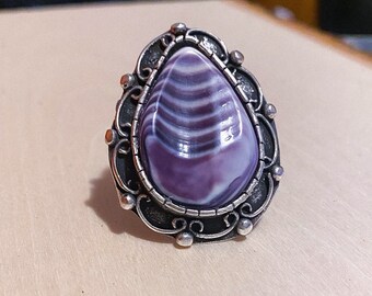 Purple Wampum Ring - Etsy
