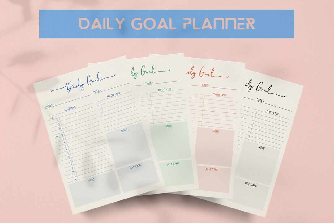Daily Goal Planner Printable, To-do List, Daily Organizer, Printable ...