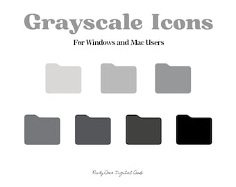 Desktop Icons Mac Folder Icons Light Gray Wallpaper Desktop - Etsy