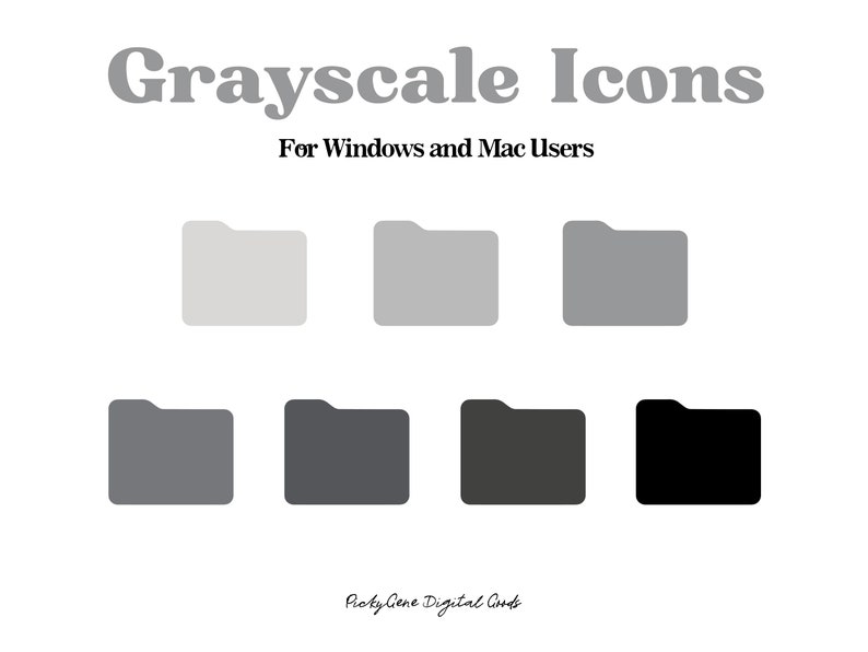 Round ICON _ Grayscale Desktop Icons, Folder Icons, Mac Icon, Windows ...
