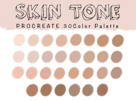 Skin Tone PROCREATE COLOR PALETTE Procreate Swatches for | Etsy