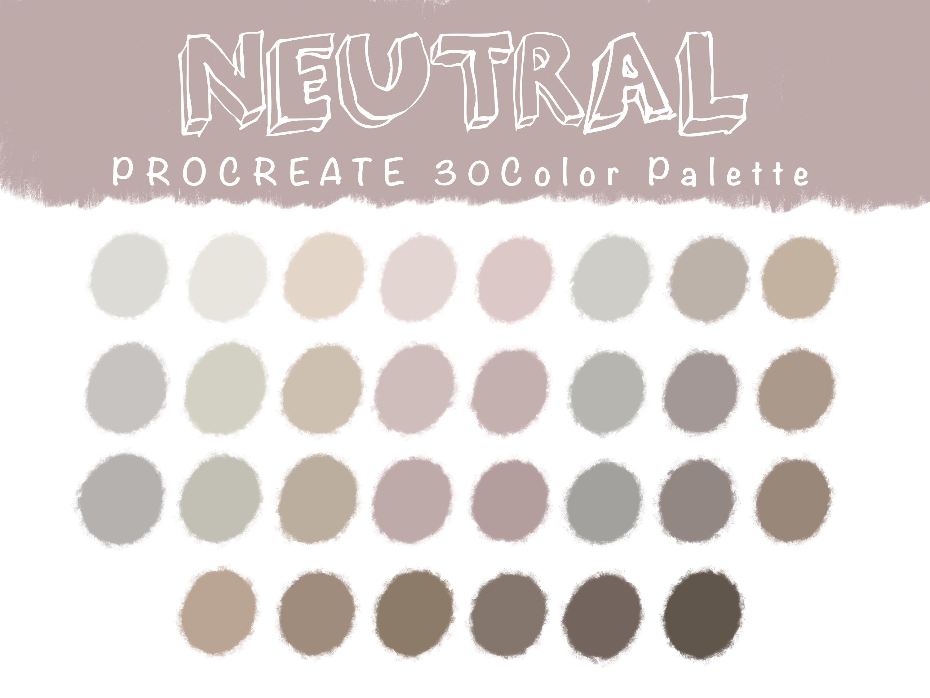 Colore neutro PROCREATE COLOR PALETTE / Tono neutro - Etsy Italia