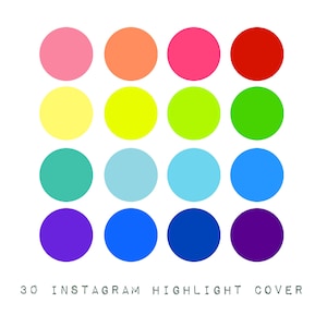 30 Neon Solid - INSTAGRAM HIGHLIGHT COVER | Neon Color, Minimalist ...