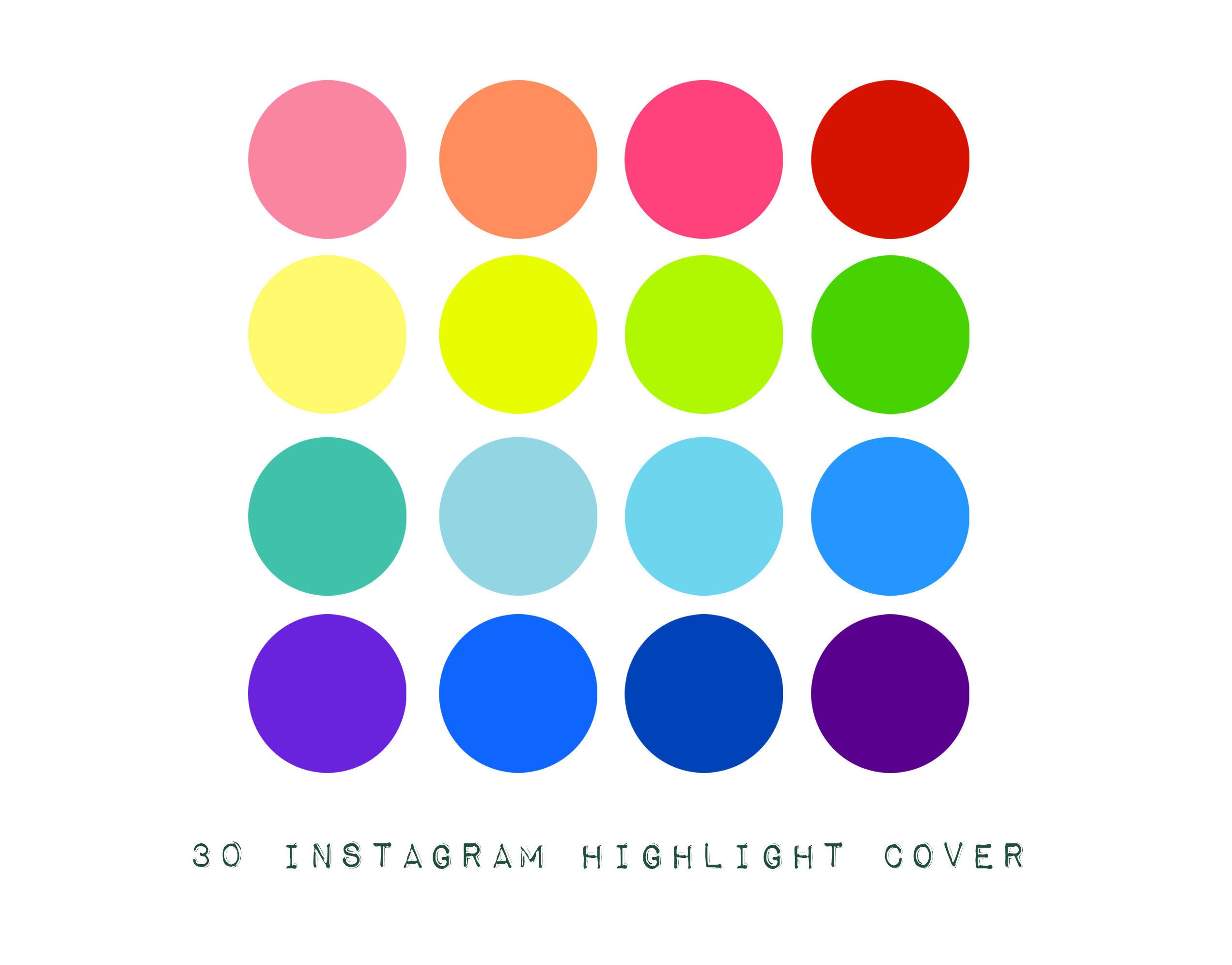 30 Neon Solid - INSTAGRAM HIGHLIGHT COVER | Neon Color, Minimalist ...