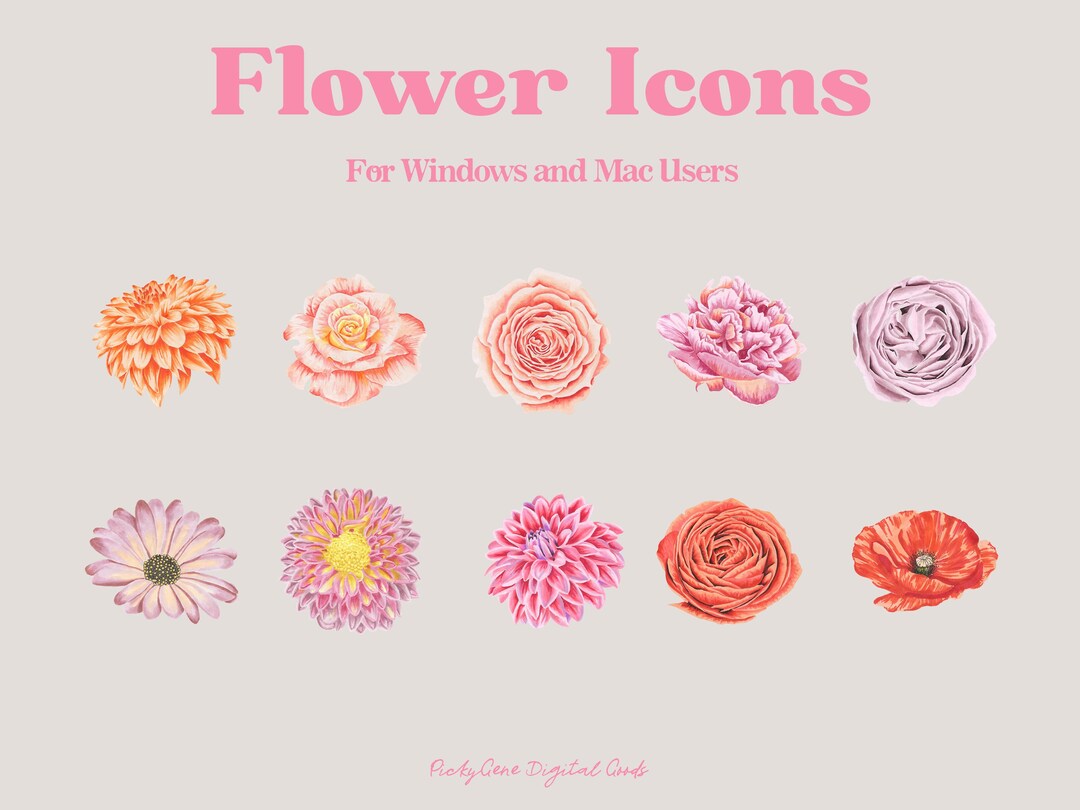 Flower ICON Desktop Icons, Folder Icons, Mac Icon, Windows Icon ...