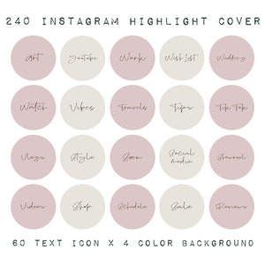 240 Handwritten INSTAGRAM HIGHLIGHT COVER Neutral, Dark Green, Text ...