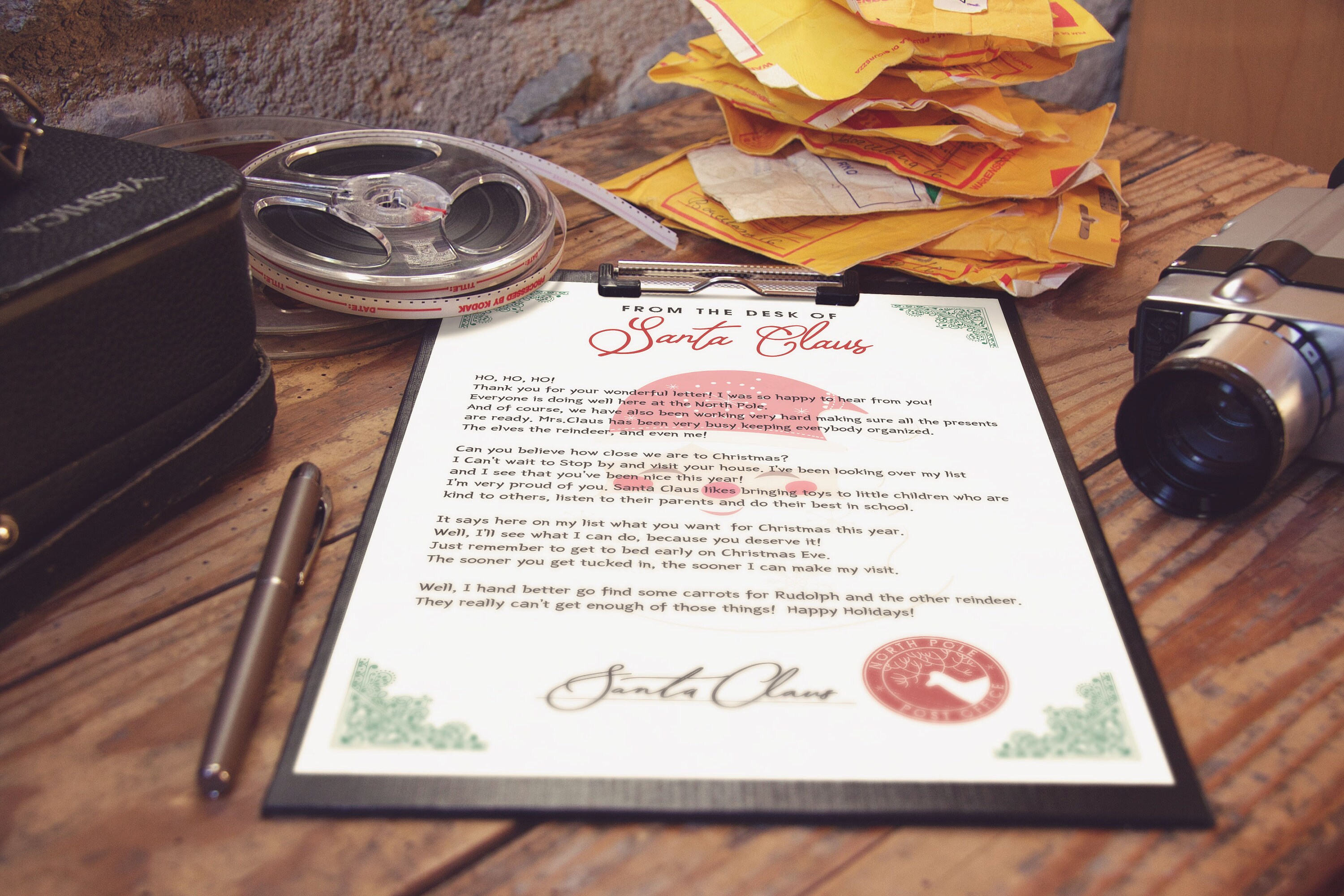 Printable From Santa _ North Pole Letter, Santa Claus Letter, Santa ...