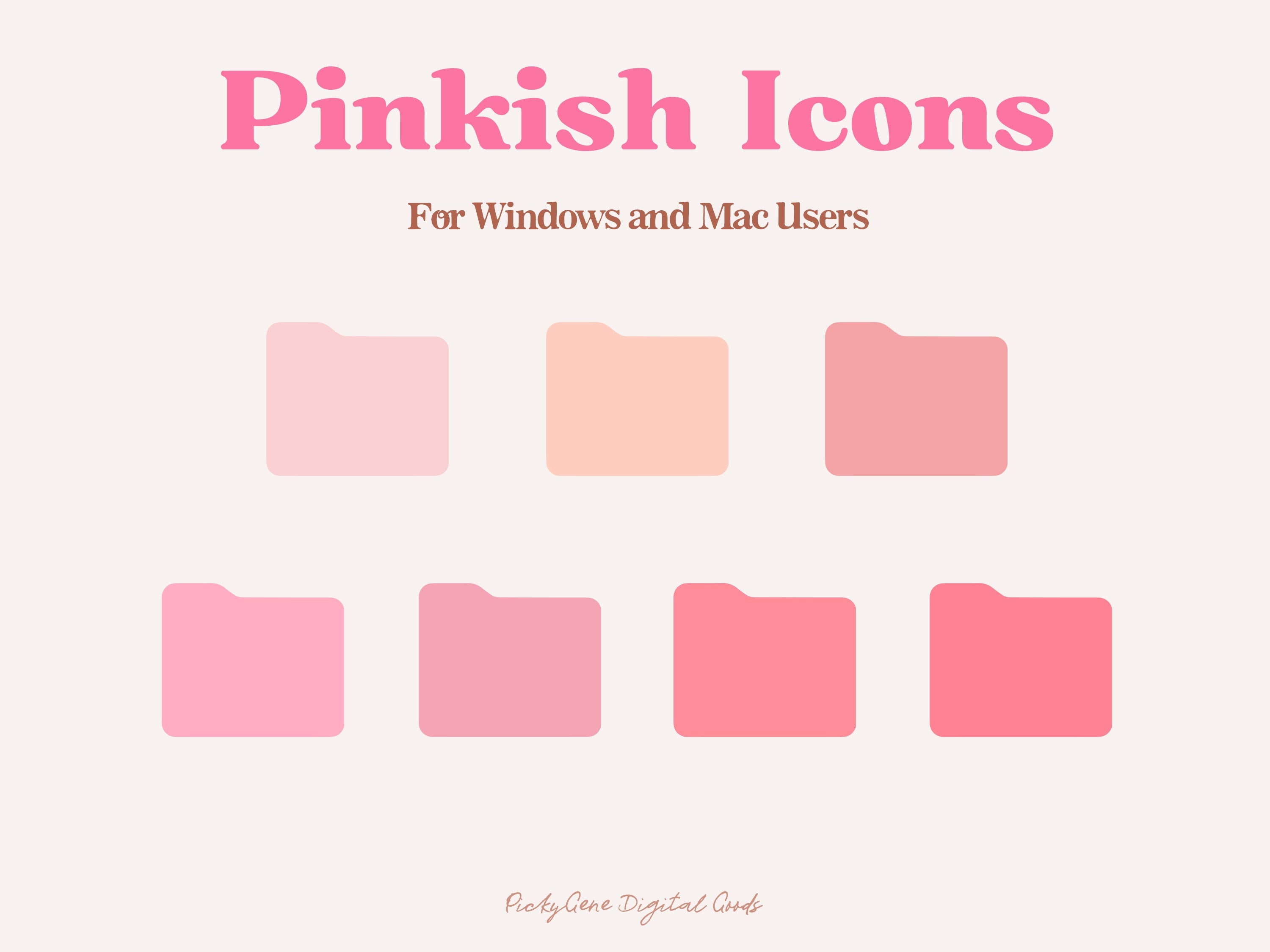 Round ICON _ Pink Tone Desktop Icons, Folder Icons, Mac Icon, Windows ...