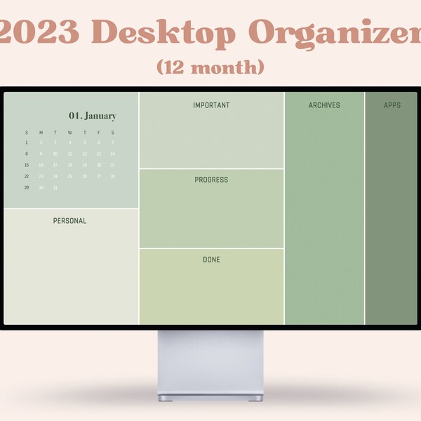 Green Desktop Organizer - Etsy