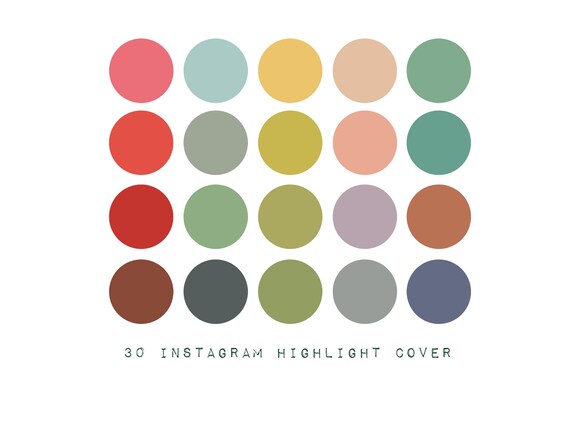 30 Vintage Solid INSTAGRAM HIGHLIGHT COVER Solid Color | Etsy