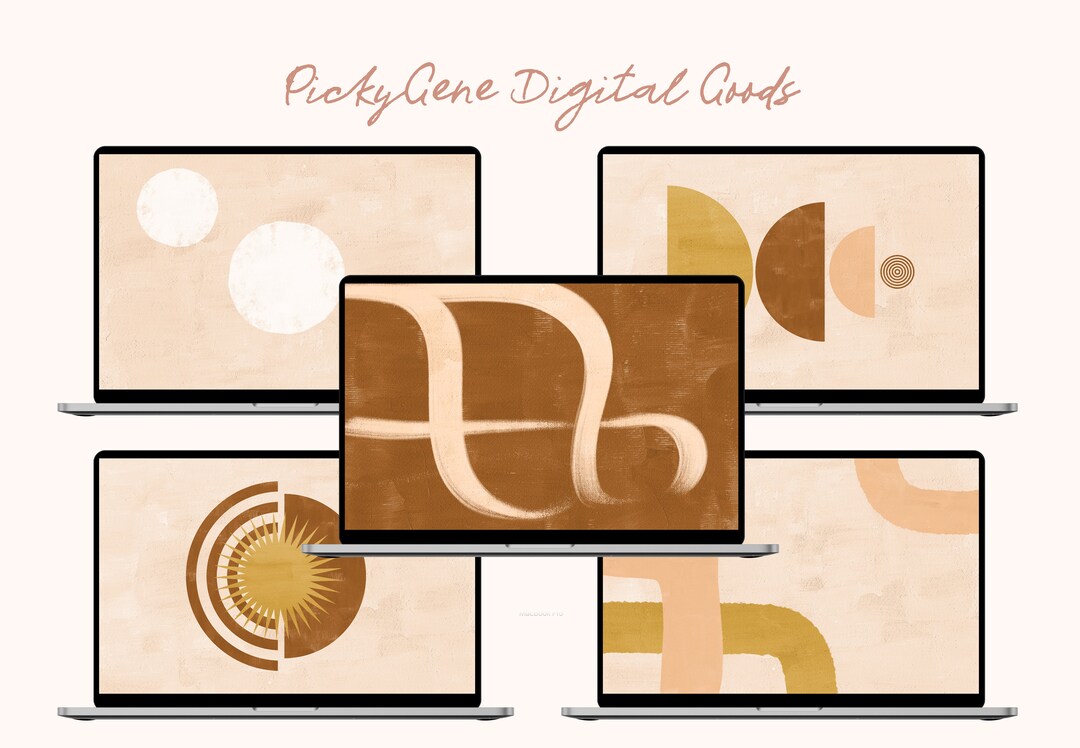 5 Boho Wallpaper Bundle | Laptop Background, Abstract Wallpaper ...